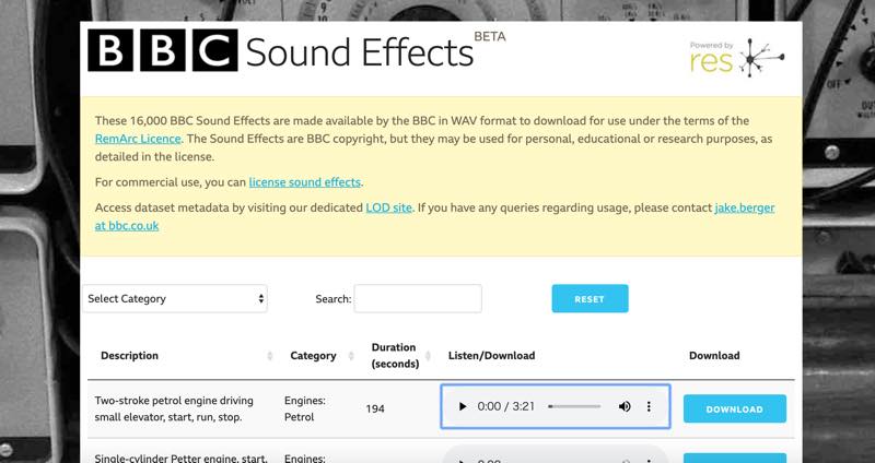 16,000種類のサウンドエフェクトを利用できる BBC Sound Effects | Zoomy (ズーミー)